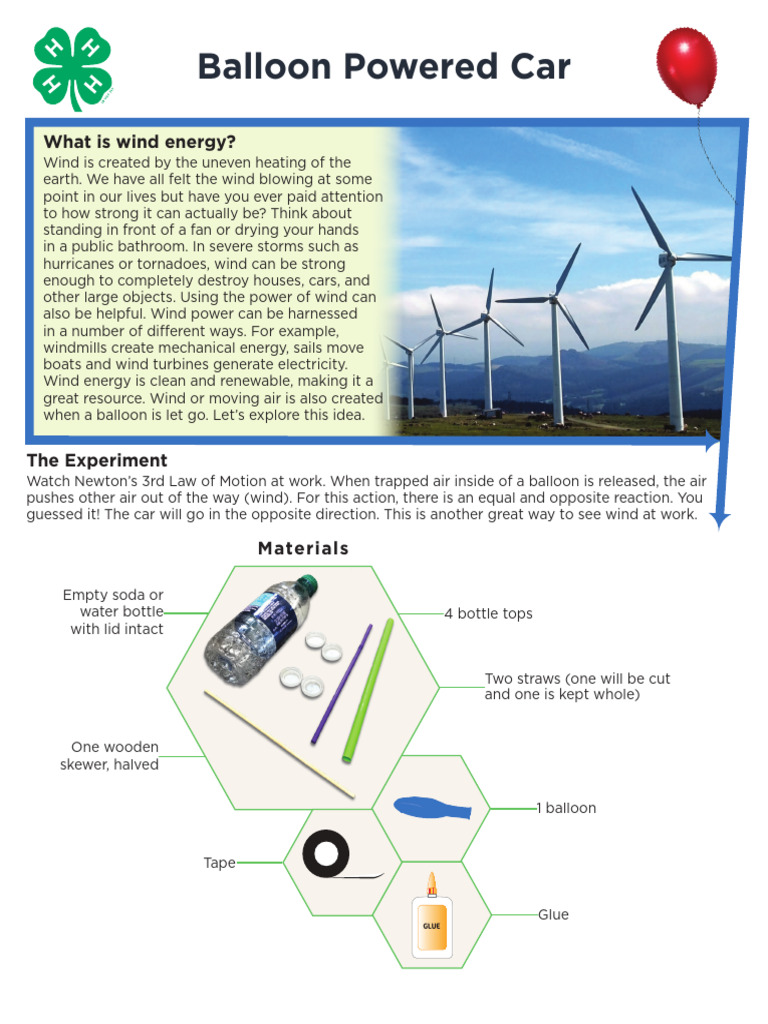 Build a Balloon-Powered Car Experiment | PDF