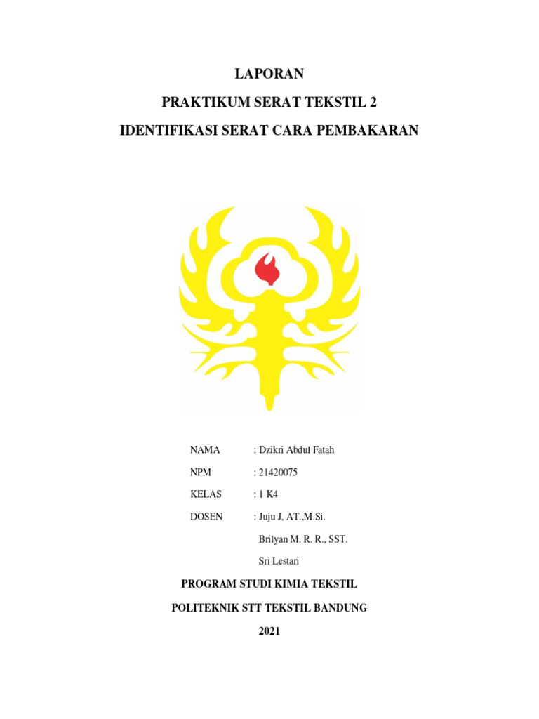 Laporan Uji Pembakaran | PDF