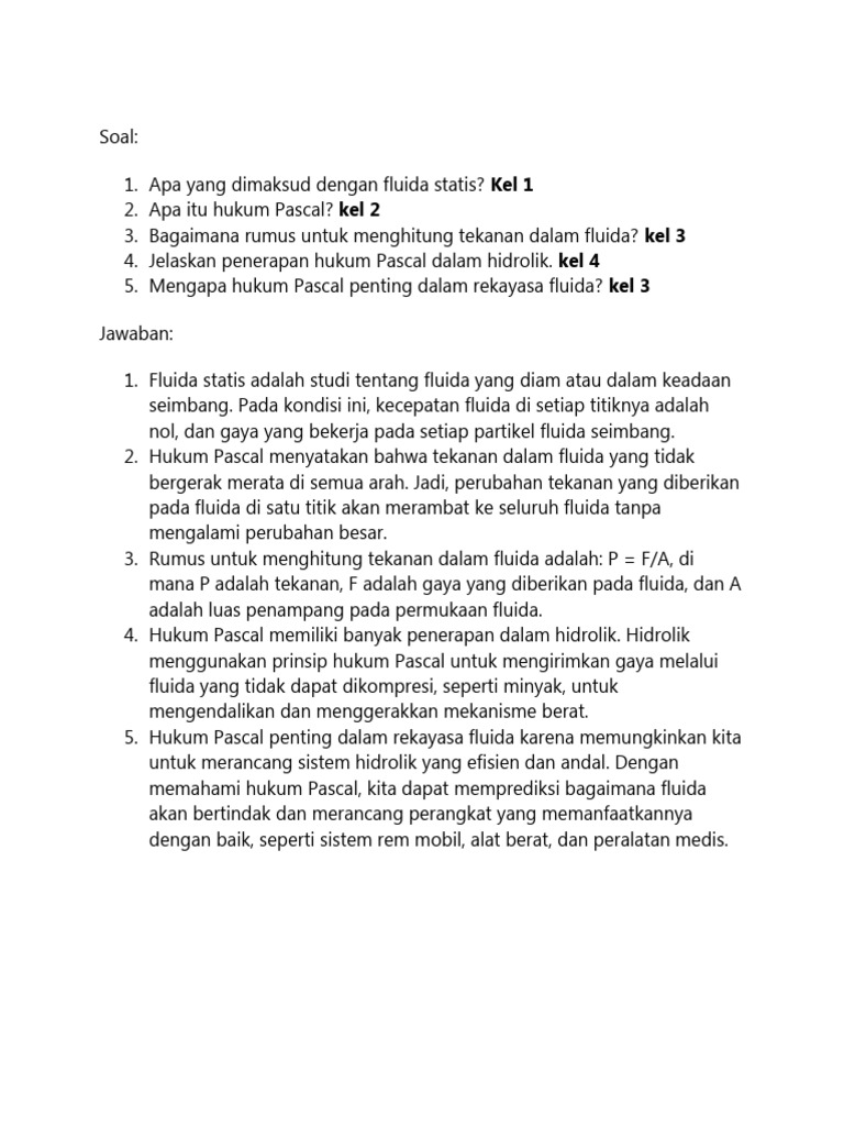 Soal Dan Jawaban Presentasi | PDF