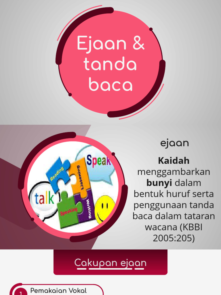 Uvers 2020 Modul 2.1 Ejaan Dan Tanda Baca Disk | PDF