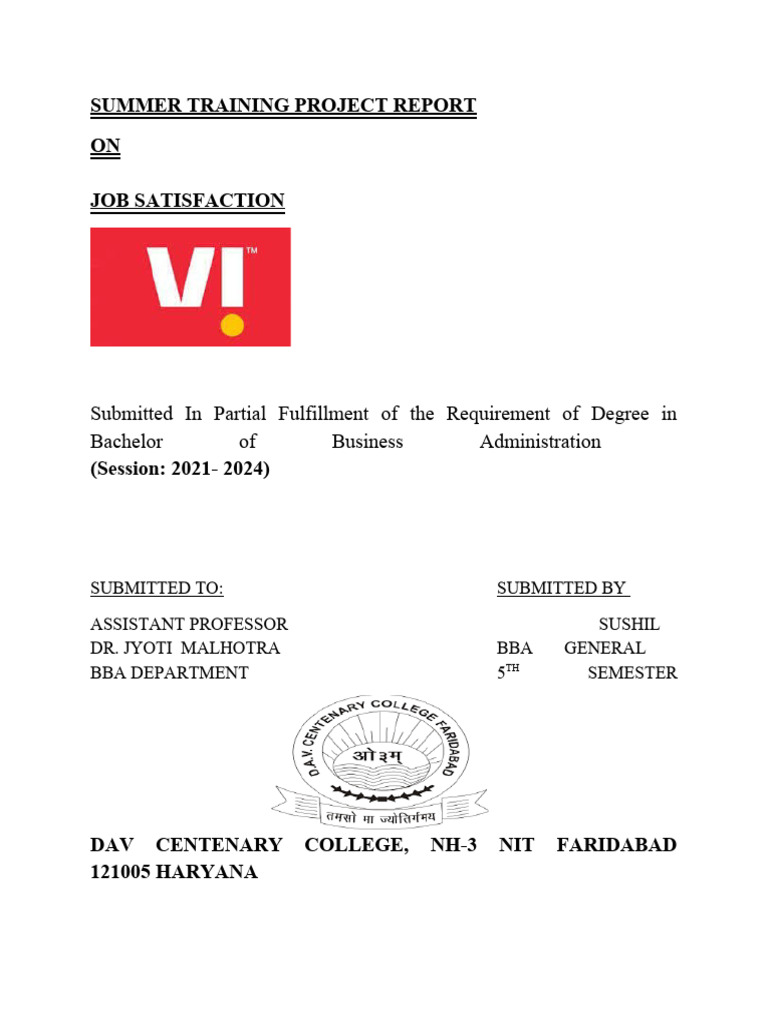 PROJECT REPORT of Sushil Koli | PDF