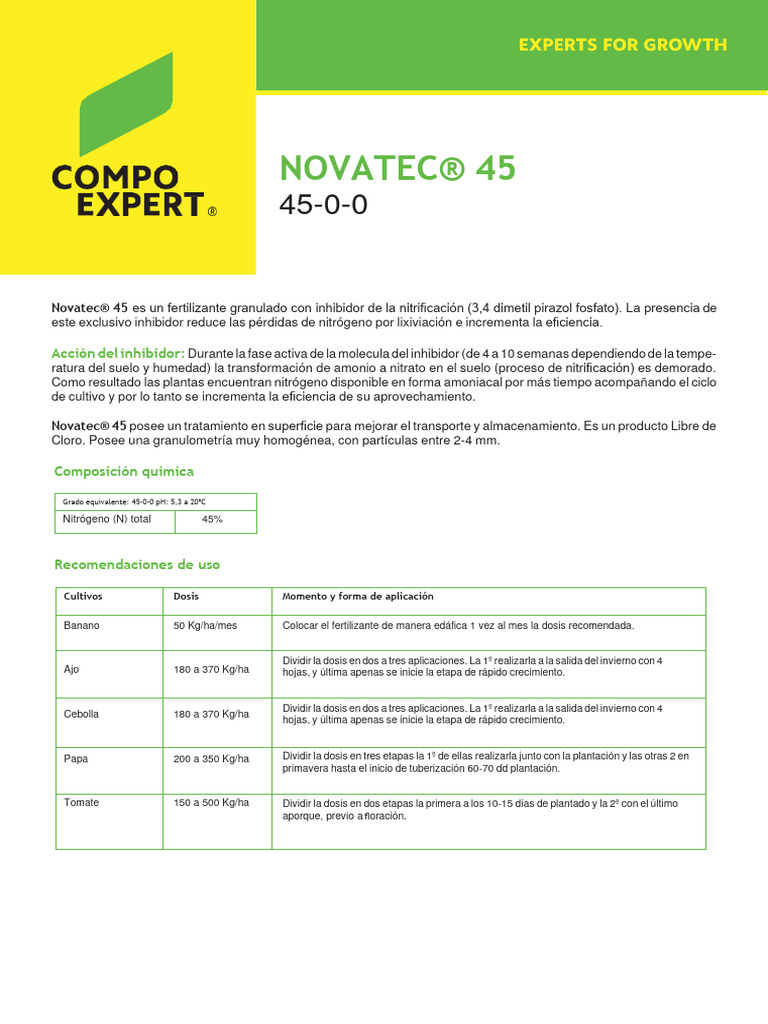 Novatec-45 - FICHA TÉCNICA | PDF