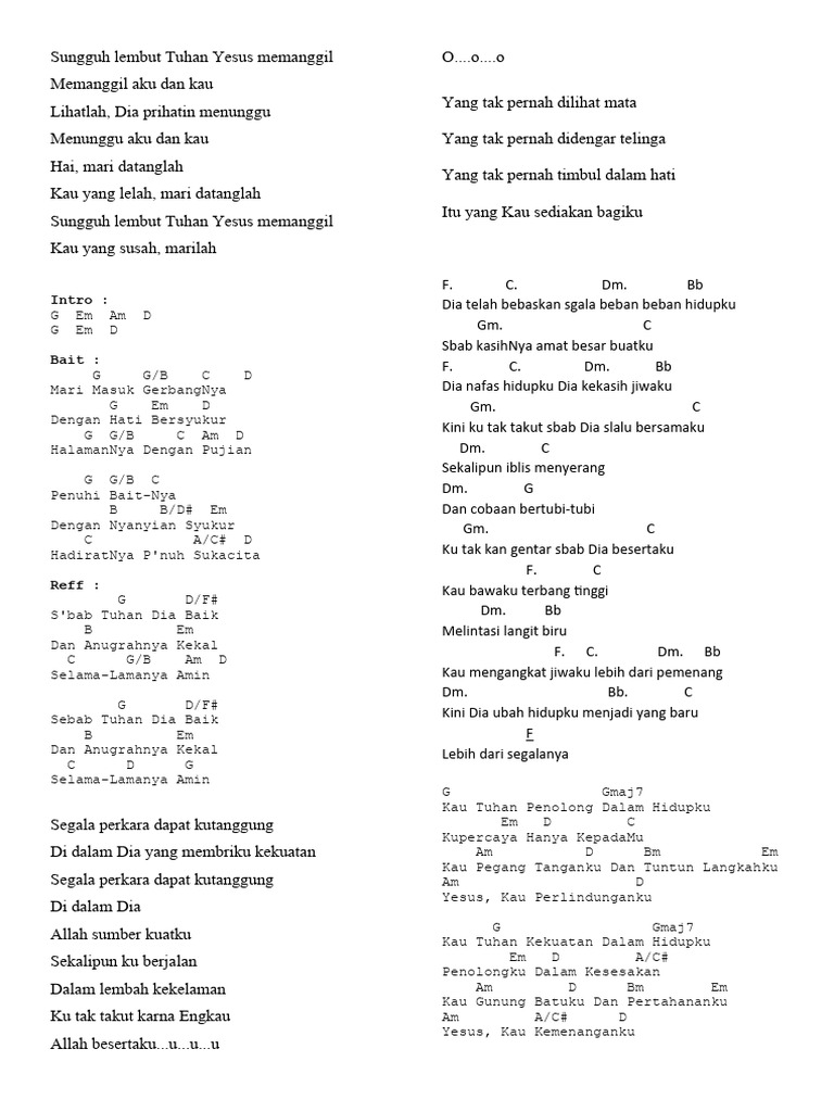 Sungguh Lembut Tuhan Yesus Memanggil | PDF