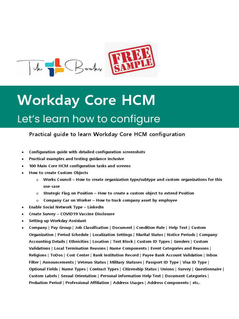 Workday Core HCM Free Ebook 1695295294 | PDF | Business Process | Software