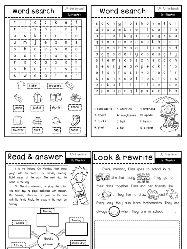 English Exercise Year 2 | PDF