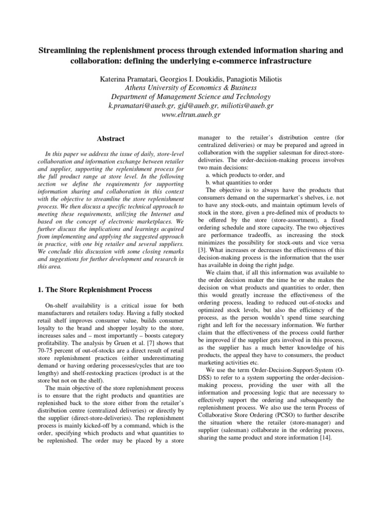 Process Streamlining | PDF | Electronic Data Interchange | Databases