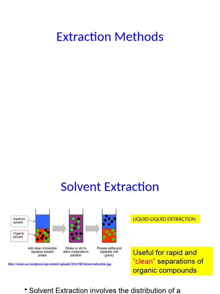 Extraction Methods - Tagged | PDF | Chromatography | Chemical Substances