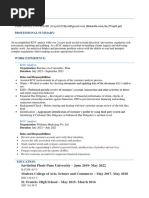 Capgemini Resume Template | PDF | Software | Computing