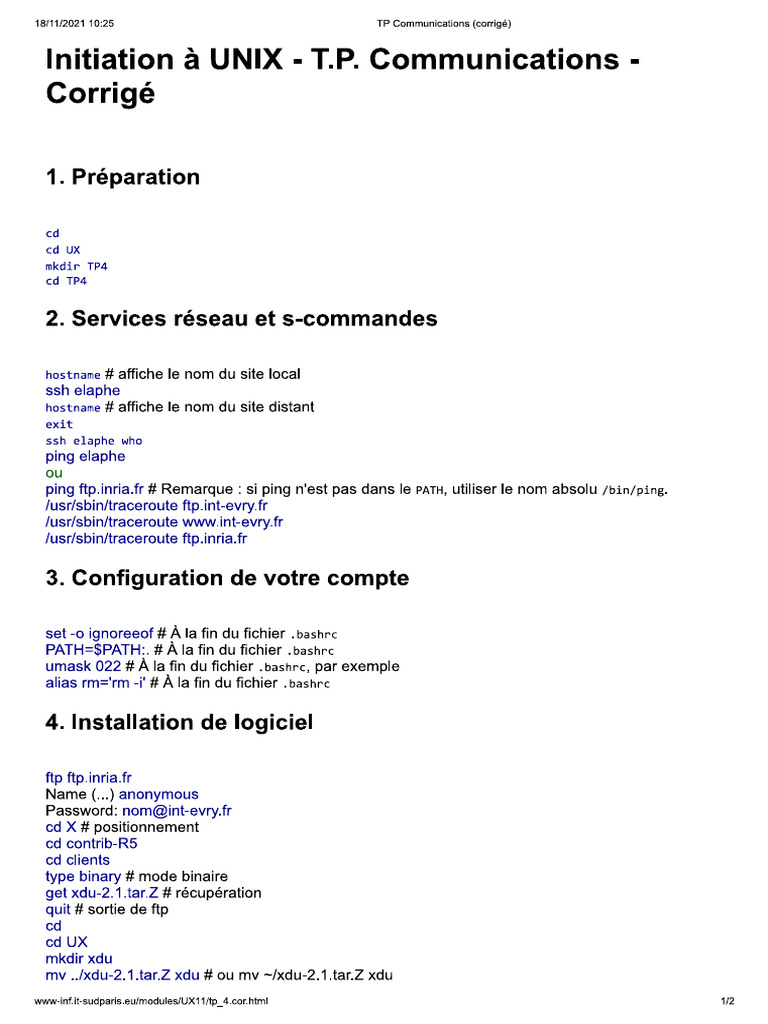 TP Communications (Corrigé) | PDF