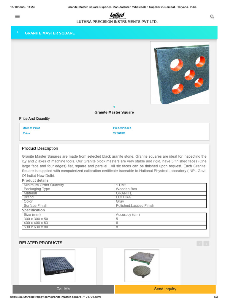 Granite Master Square Exporter | PDF | Industrial Processes | Business Process