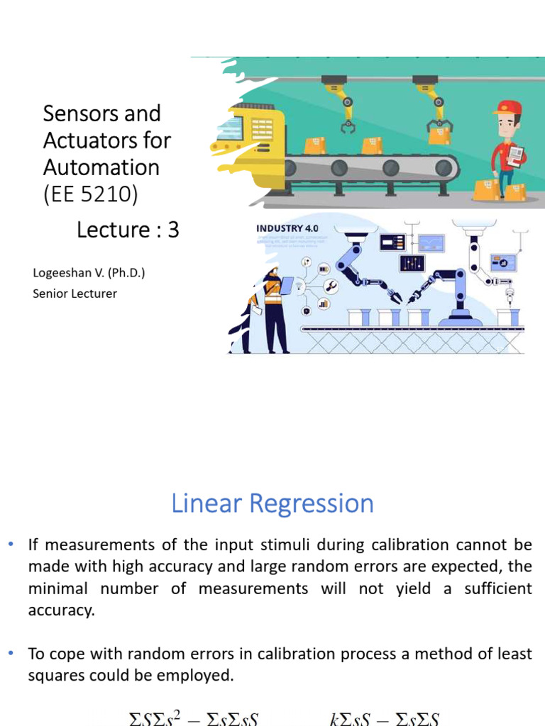 Lecture 3 Slides | PDF | Accuracy And Precision | Sensor