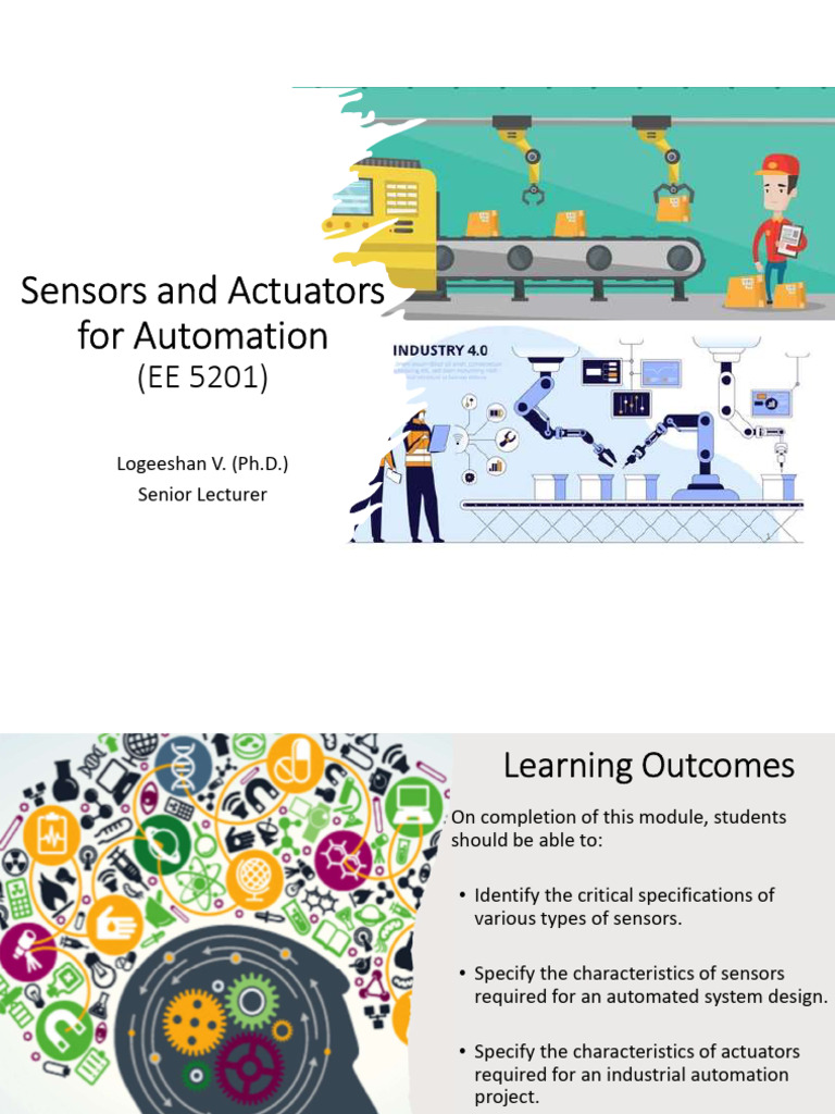 Lecture 1 Slides | PDF | Actuator | Sensor