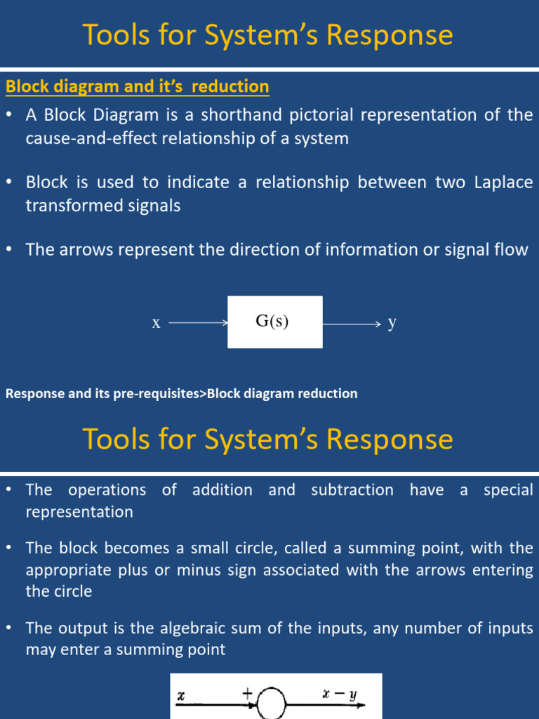 Tools For System's Response Lecture 8 | PDF