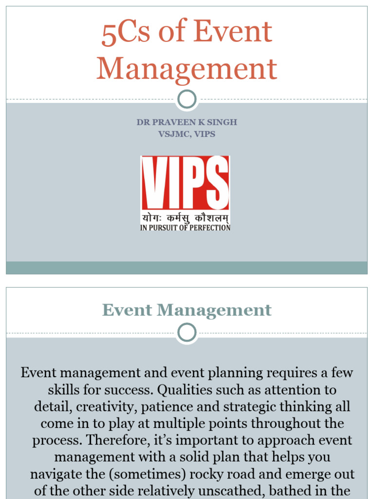5Cs of Event Management | PDF | Cognitive Science | Cognition