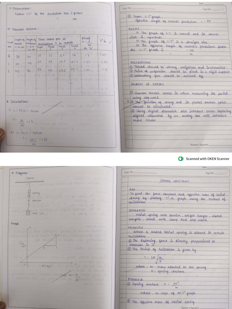 1St Pu Physics Lab Record | PDF