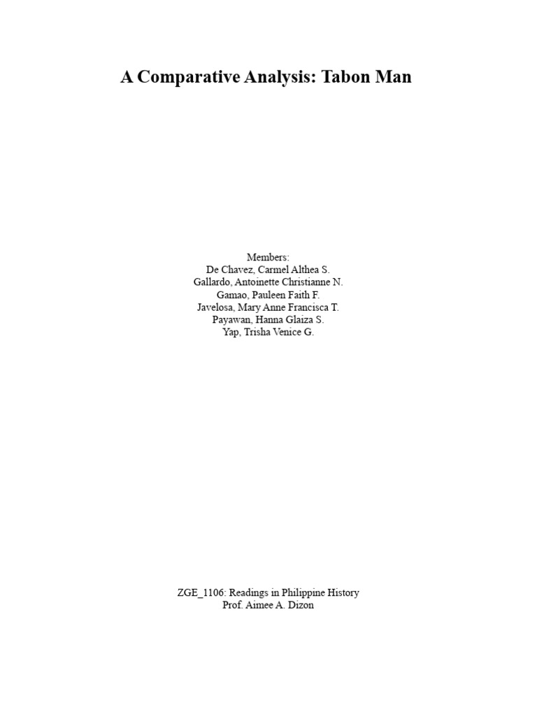 RPH Tabon Man Group Work | PDF