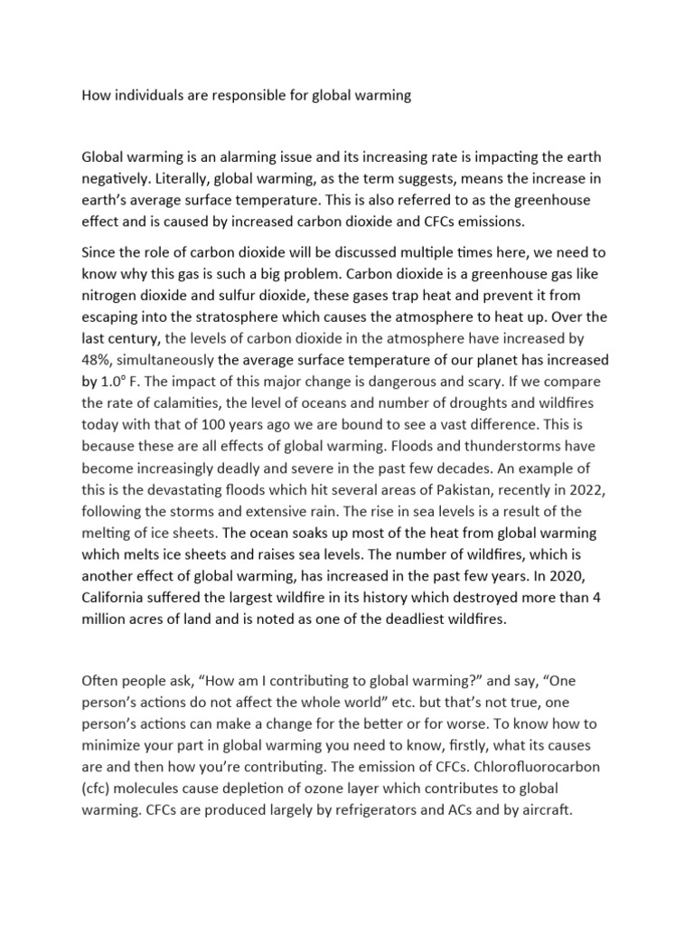 Global Warming Egp | PDF | Climate Change | Chlorofluorocarbon