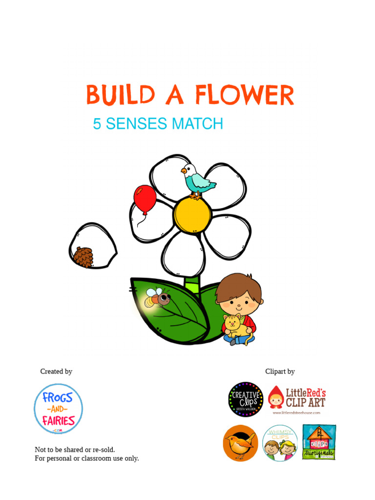 5 Senses Match Build A Flower | PDF