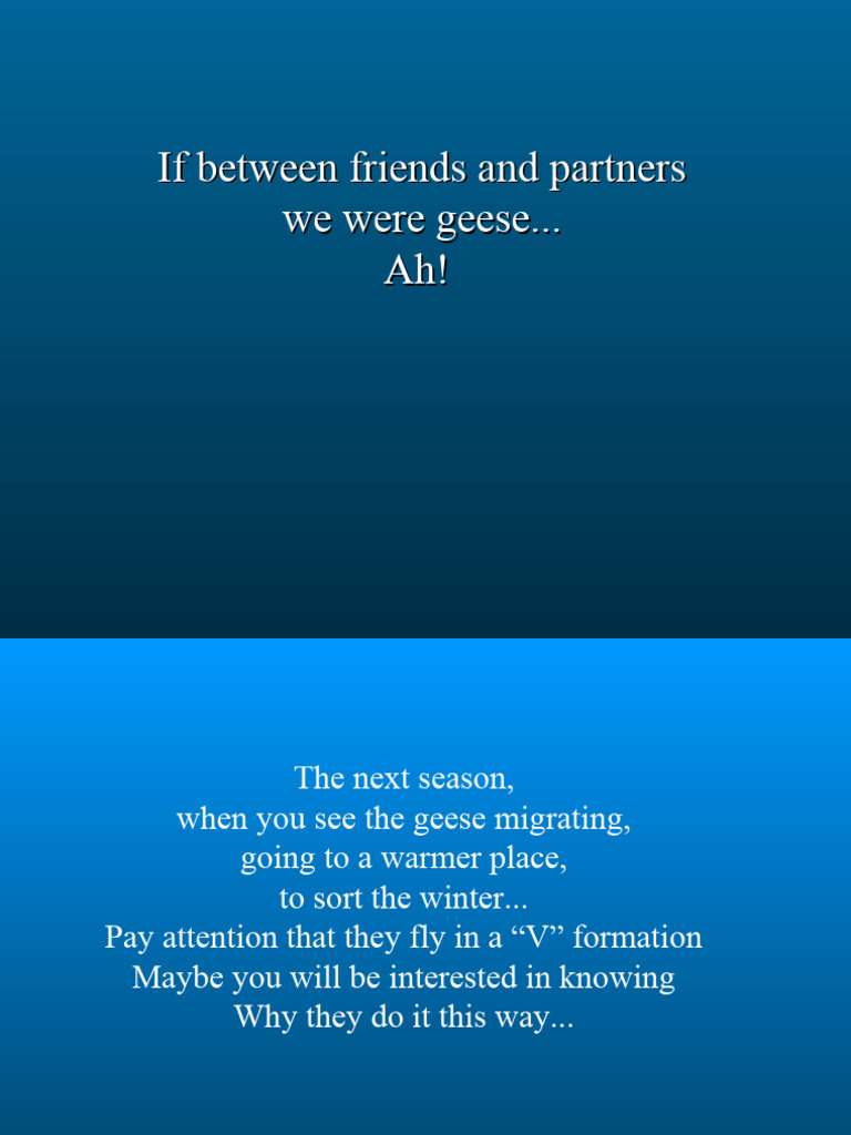 Flight of Geese | PDF | Goose | Behavioural Sciences