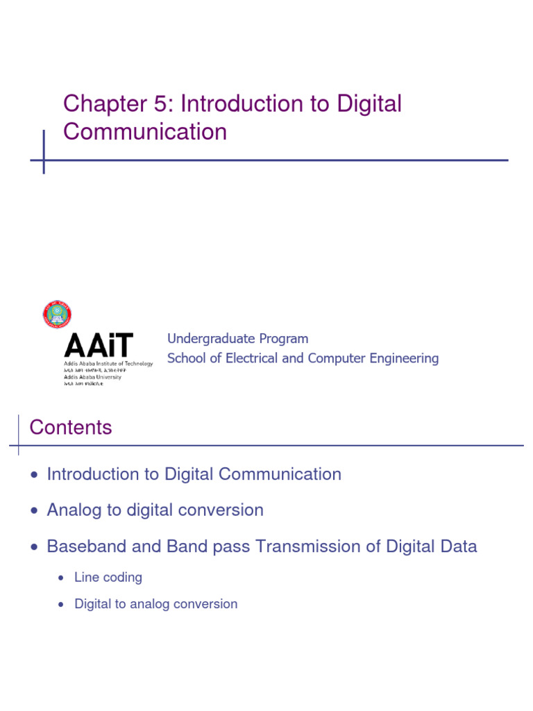 Introduction to Digital Communication | PDF | Teaching Methods ...