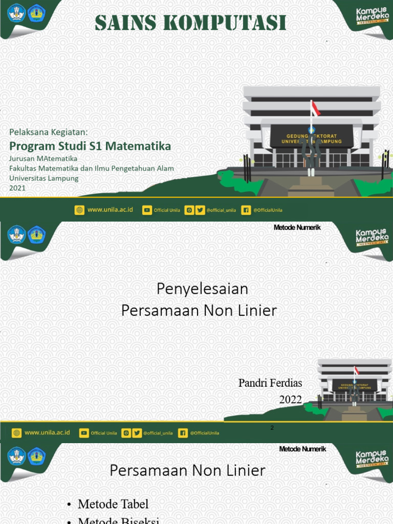 Persamaan Non Linier 2022 | PDF