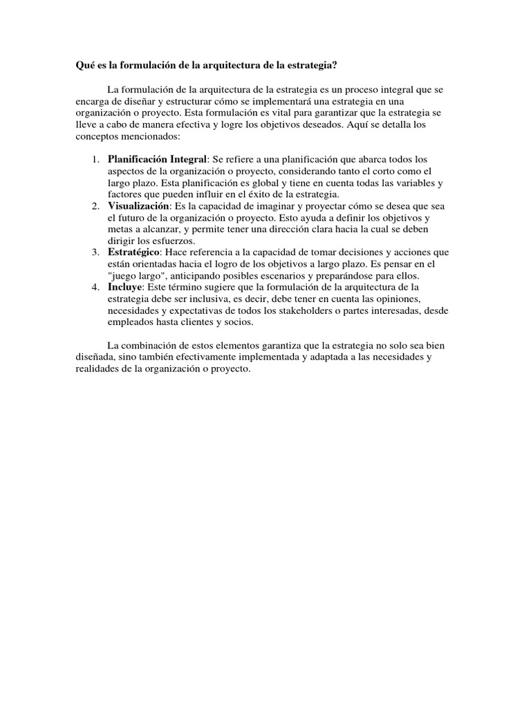 Formulación de La Arquitectura Empresarial BLOQUE II V2 4 | PDF | Negocios