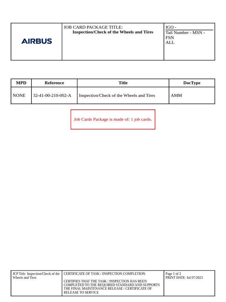 Inspection - Check of The Wheels and Tires | PDF