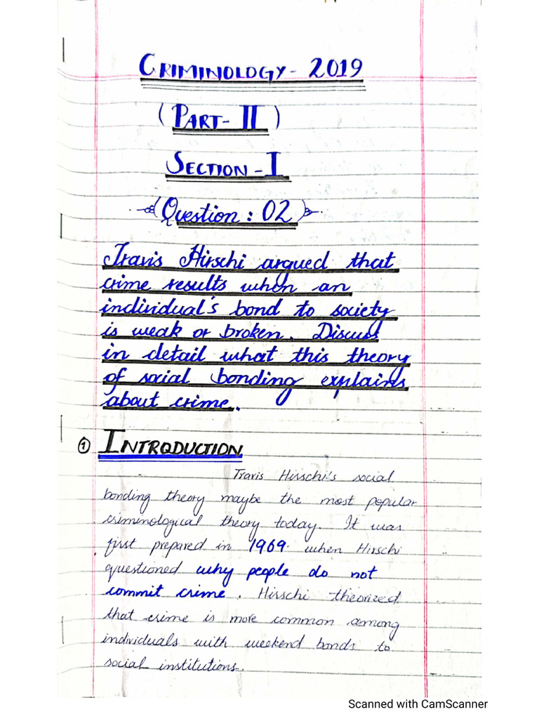 Criminology Paper 2019 | PDF