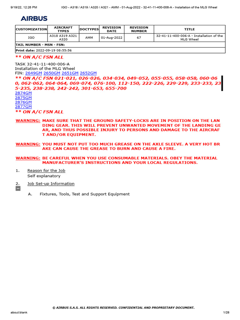 MLG Wheel Installation Guide for A320 Family | PDF | Lubricant ...