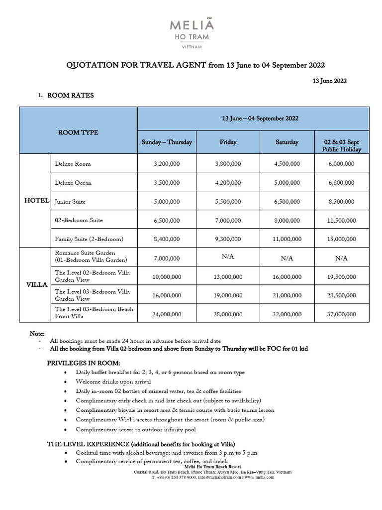 13 June Revised Quotation From 13 June To 4 Sep 2022 | PDF