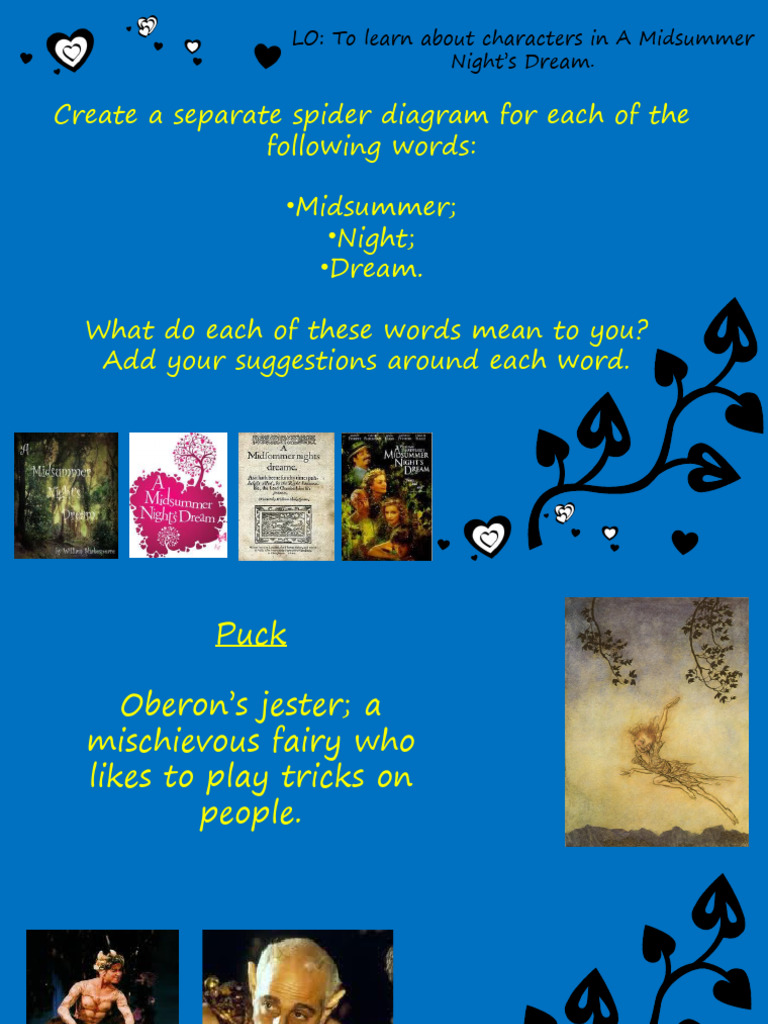 L1 A Midsummers Night Dream (Character Introduction) | PDF