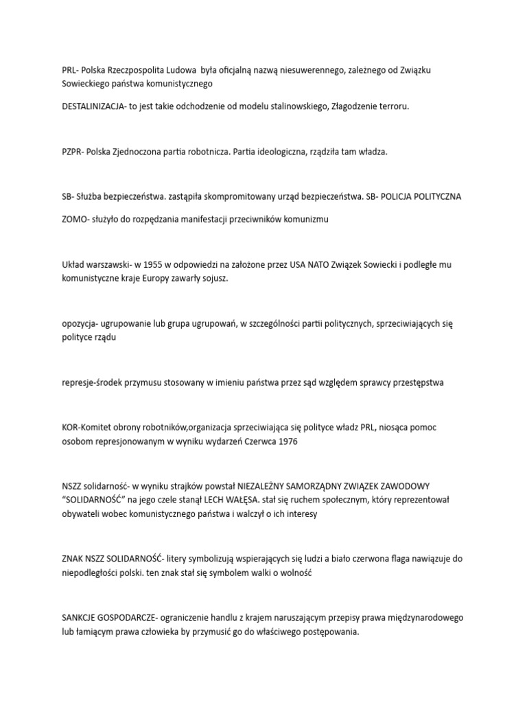 Historia Pojecia I Daty | PDF