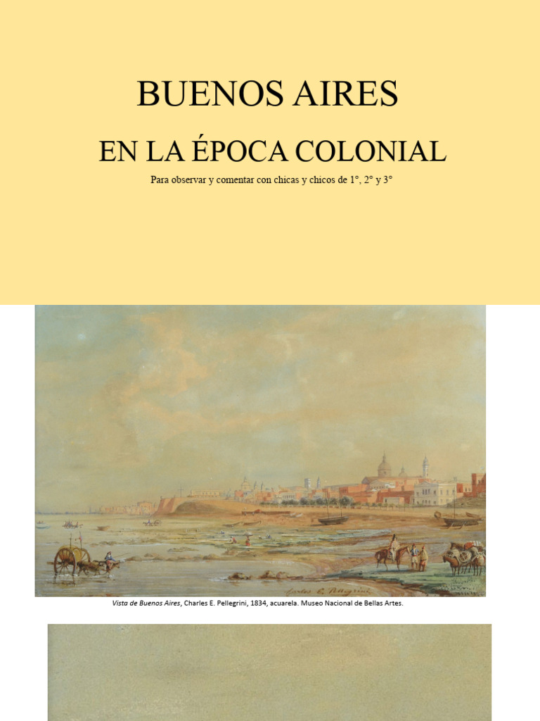 Buenos Aires en La Época Colonial, IMÁGENES | PDF