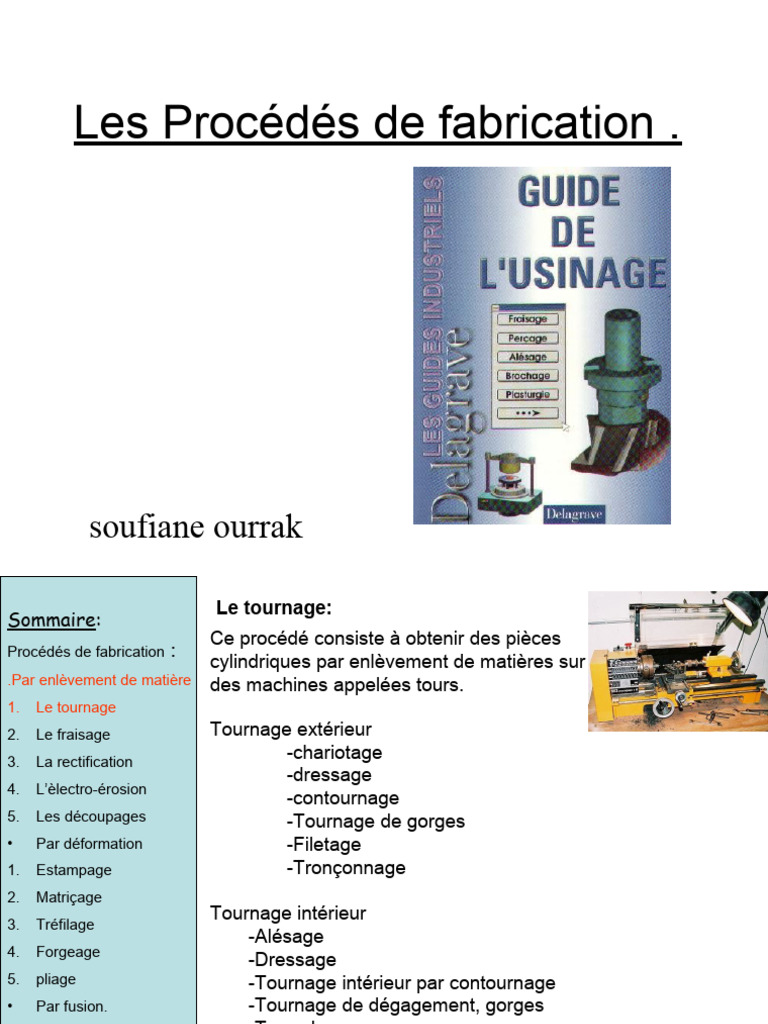 Les Procedes de Fabrication | PDF