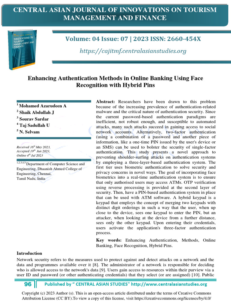 Enhancing Authentication Methods in Online Banking Using Face ...