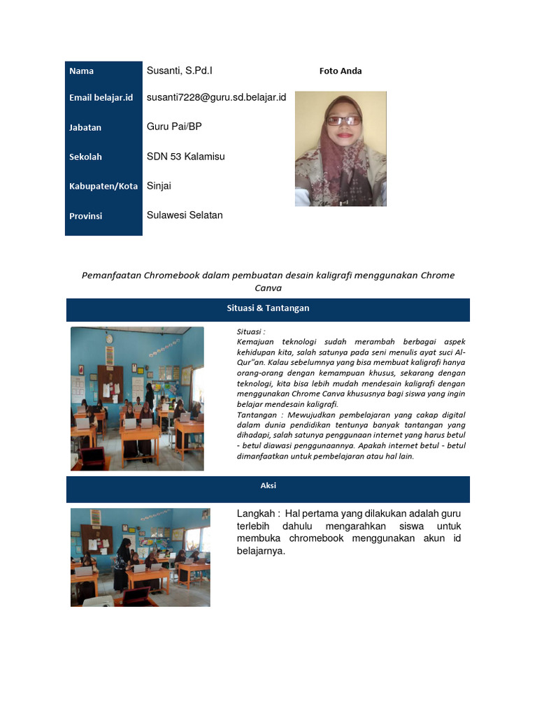 Template Bukti Karya Chromebook | PDF