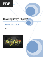 Class 12 Investigatory Project | PDF | Refraction | Refractive Index