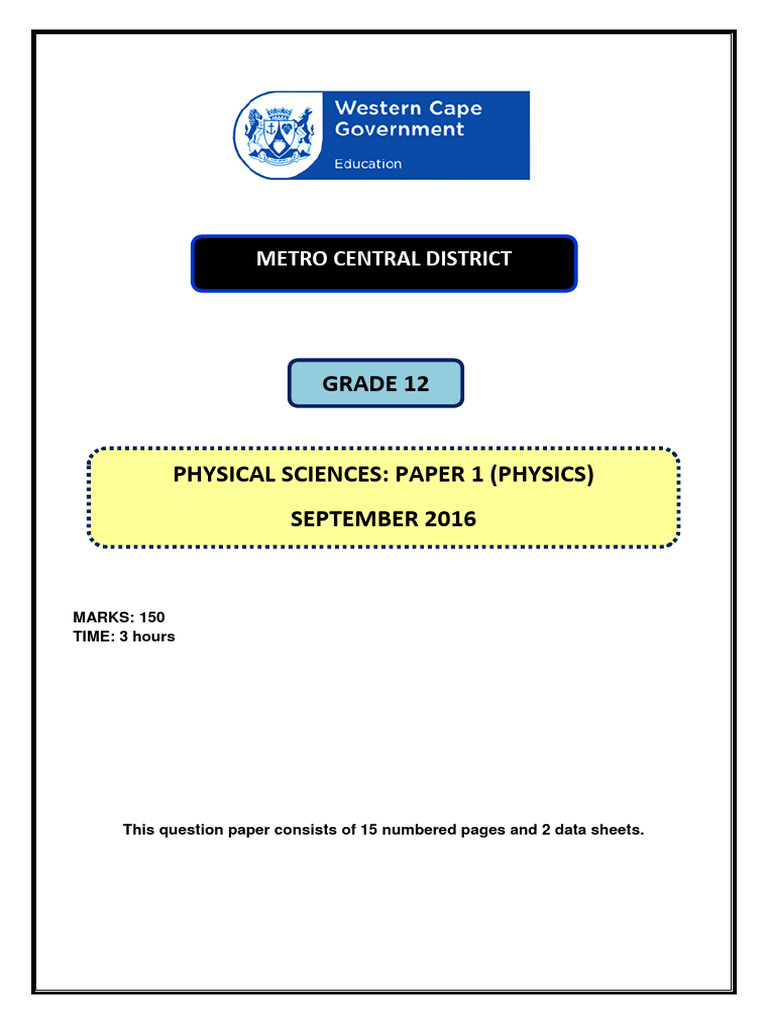 WP Metro Central Physics | PDF