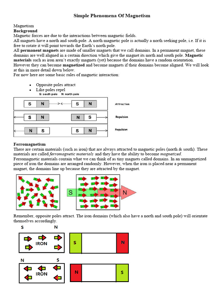 Electricity and Magnetism Revision Notes (IGCSE PHYSICS) | PDF