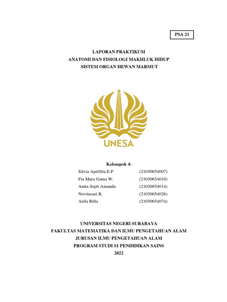 Morfologi dan Anatomi Hewan Marmut | PDF
