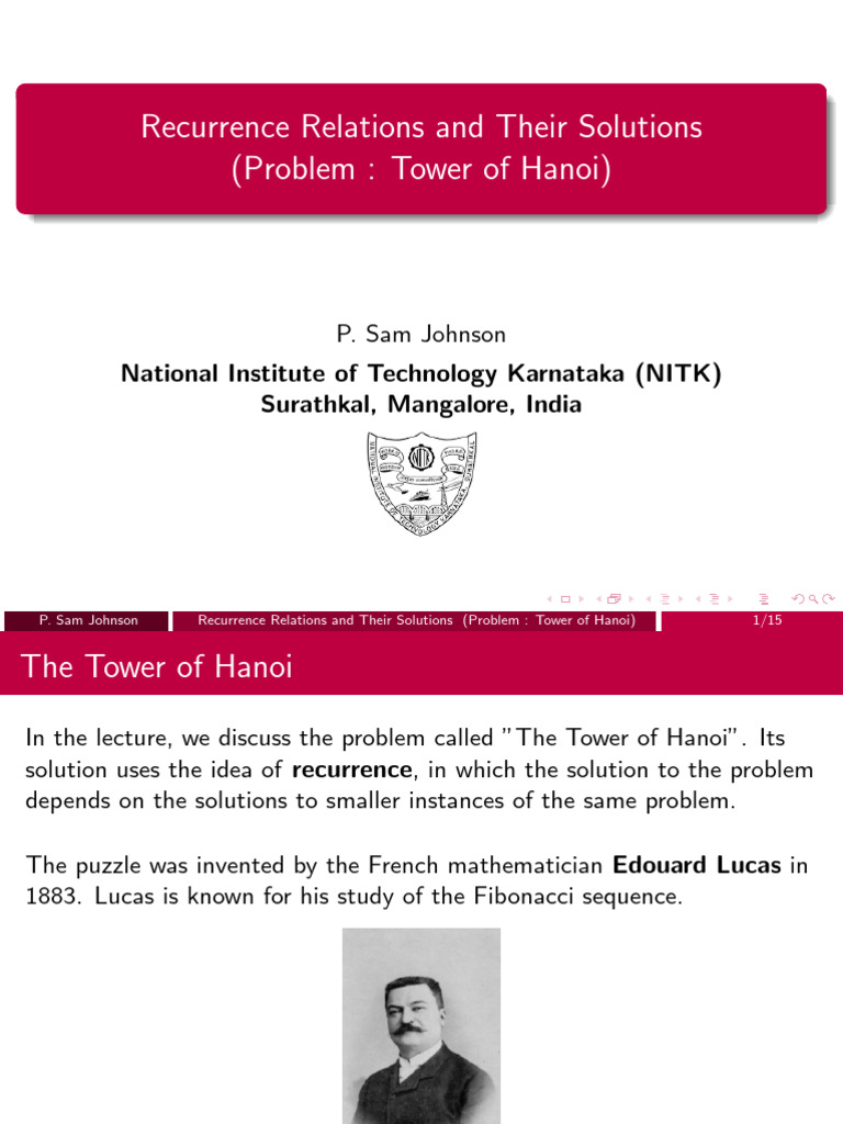 Tower of Hanoi | PDF | Mathematical Analysis | Mathematics