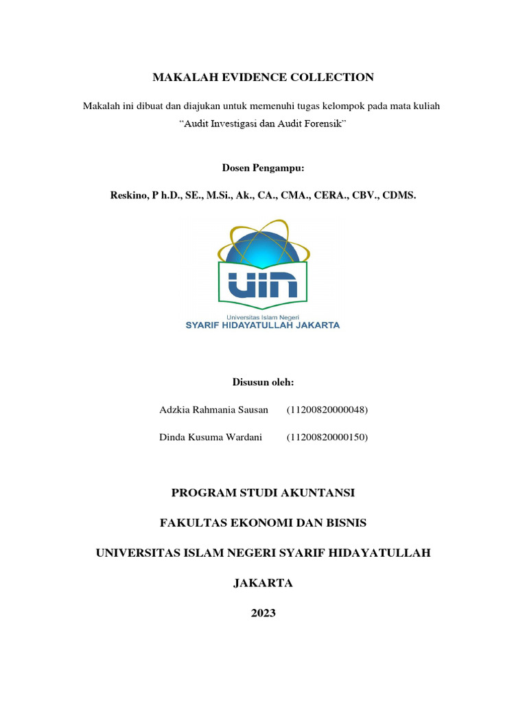 Kelompok 14 Makalah Evidence Collection | PDF | Karier & Perkembangan