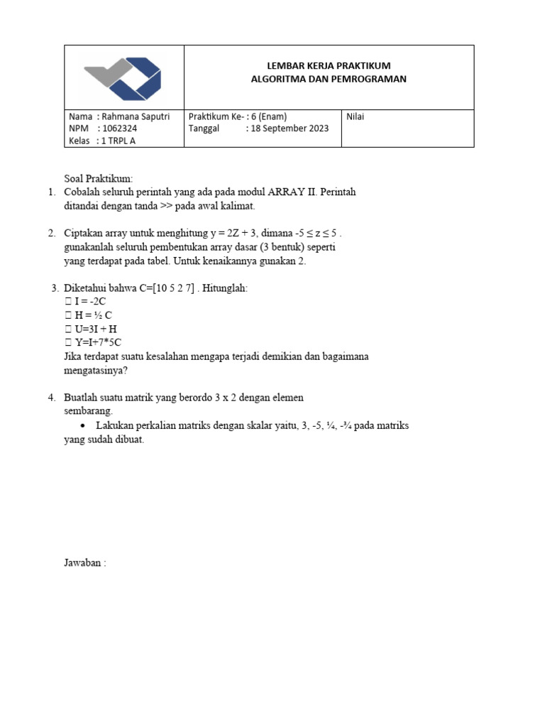 Praktikum6 Ajr | PDF