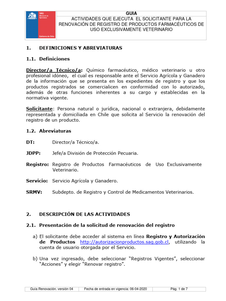 Guia Renovacion Registros v04 6-4-2020 | PDF | Farmacéutico | Marca Guia Renovacion Registros v04 6-4-2020 | PDF | Farmacéutico | Marca