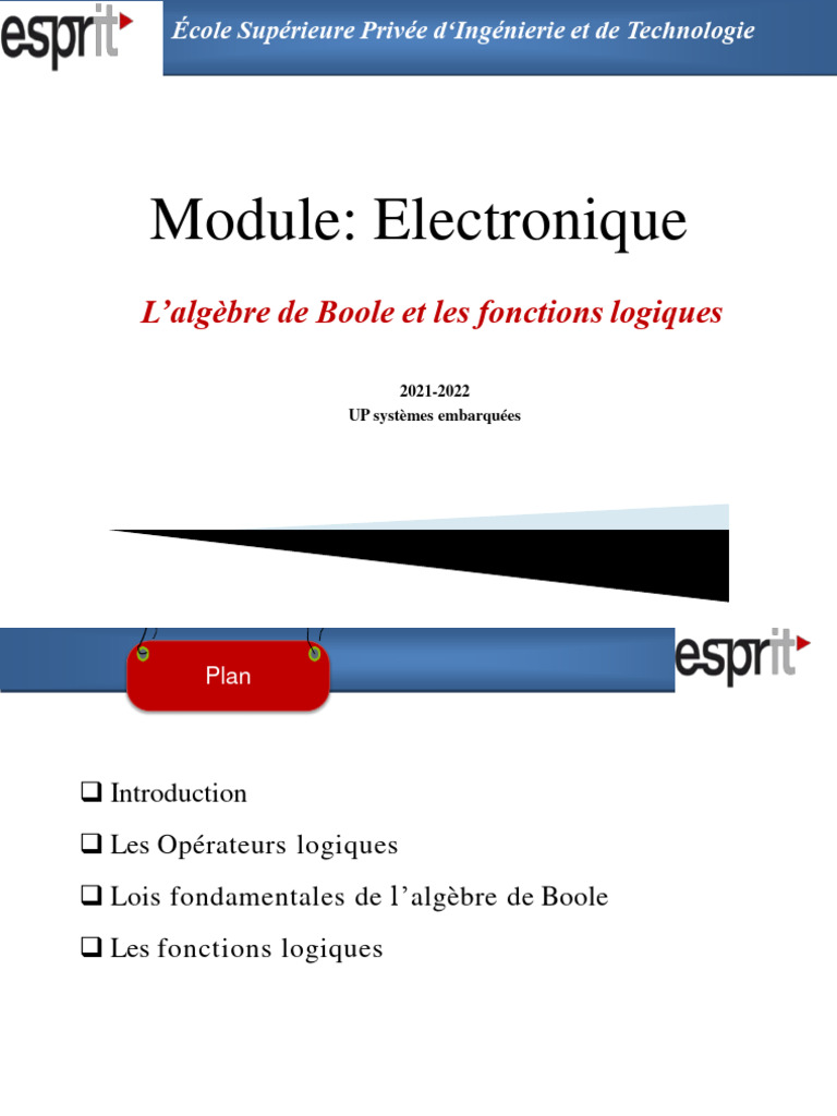 L'algèbre de Boole Et Les Fonctions Logiques | PDF