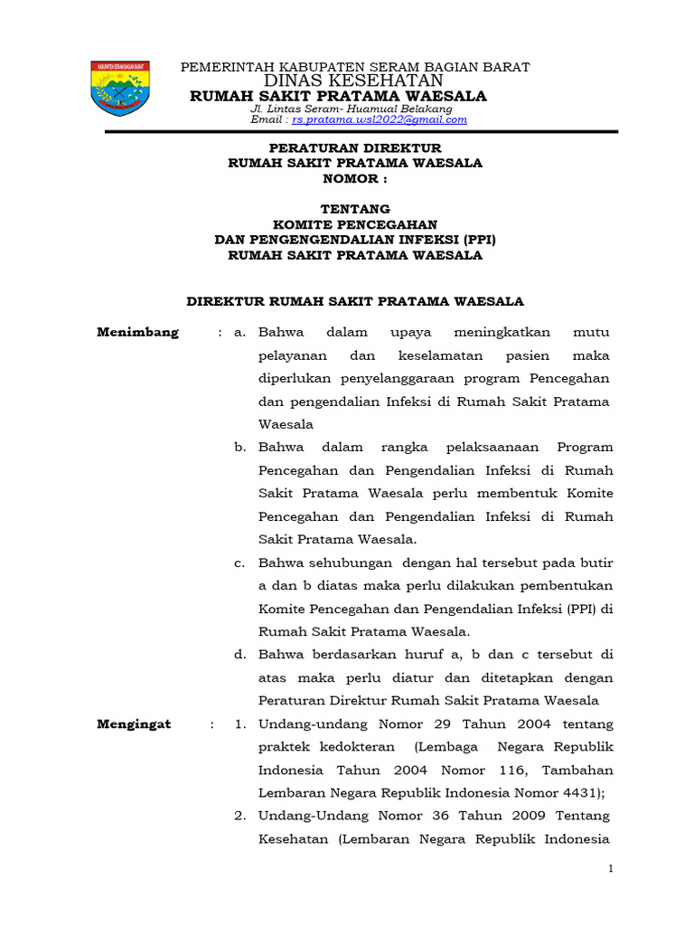 PPI 1 EP 2 A. SK PENETAPAN KOMITE DAN URAIAN TUGAS | PDF