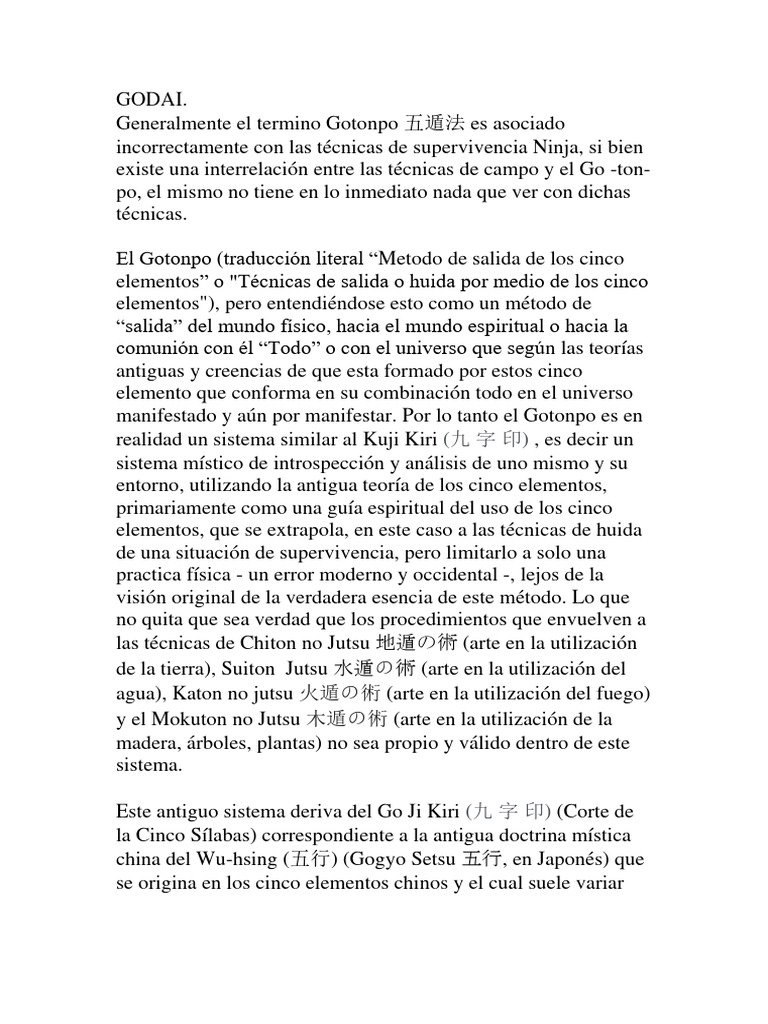 Bodai Godai | PDF | Temor | Ninja