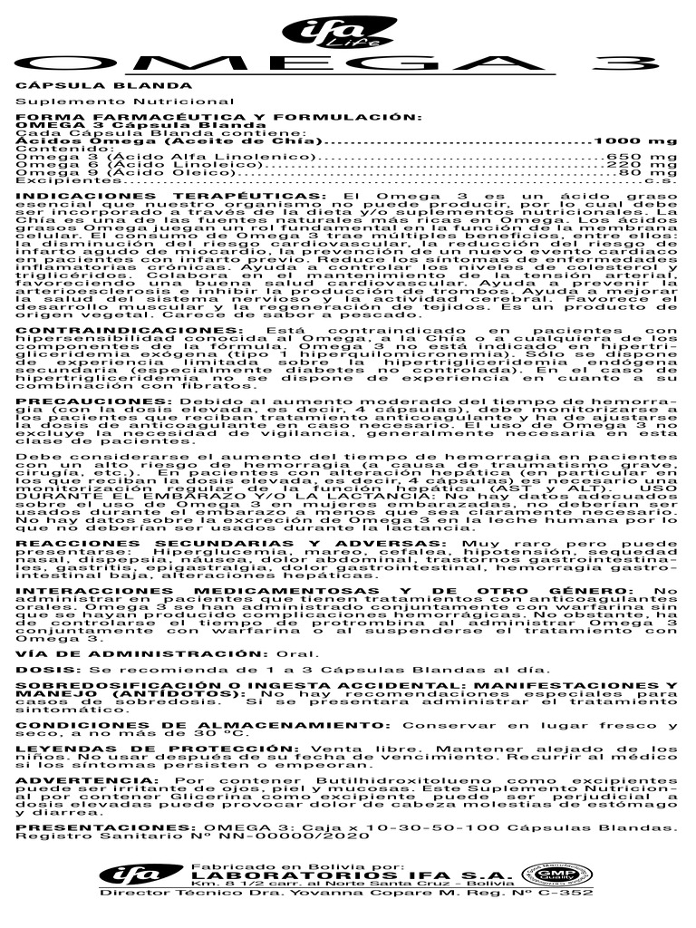 Omega 3 Prospecto | PDF