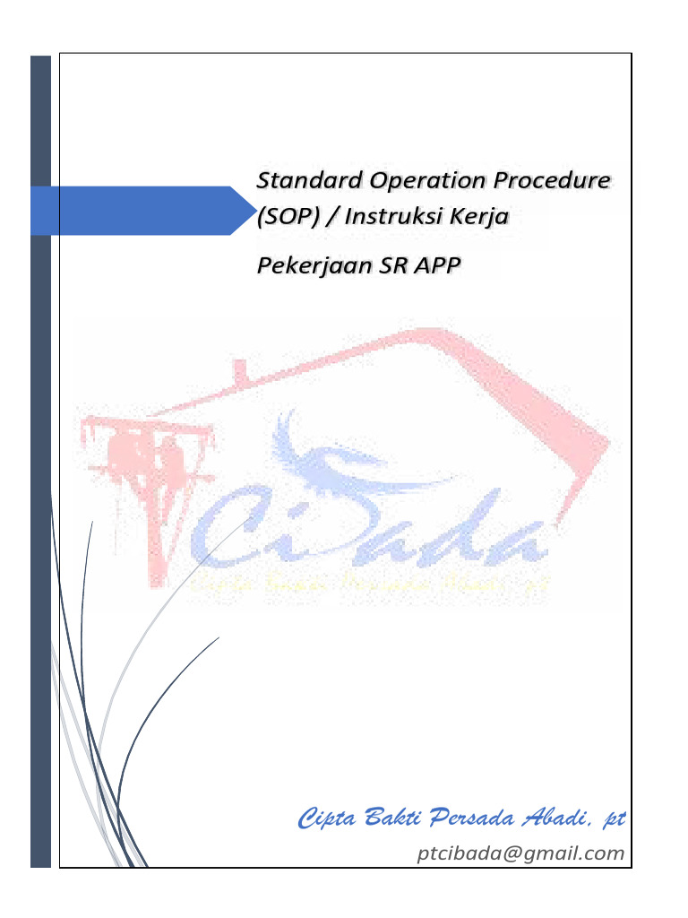 SOP Pemasangan SR APP Cipta Bakti | PDF