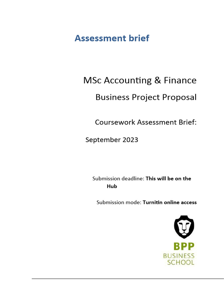 MSC A F Business Project Proposal 2023 Final | PDF | Methodology ...